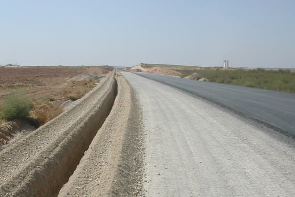 Trenching for fiber optic at Alguaire Airport | Calaf Trenching