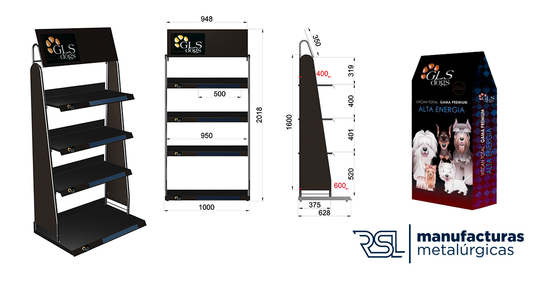 Expositor para GLS Dogs | displayrsl