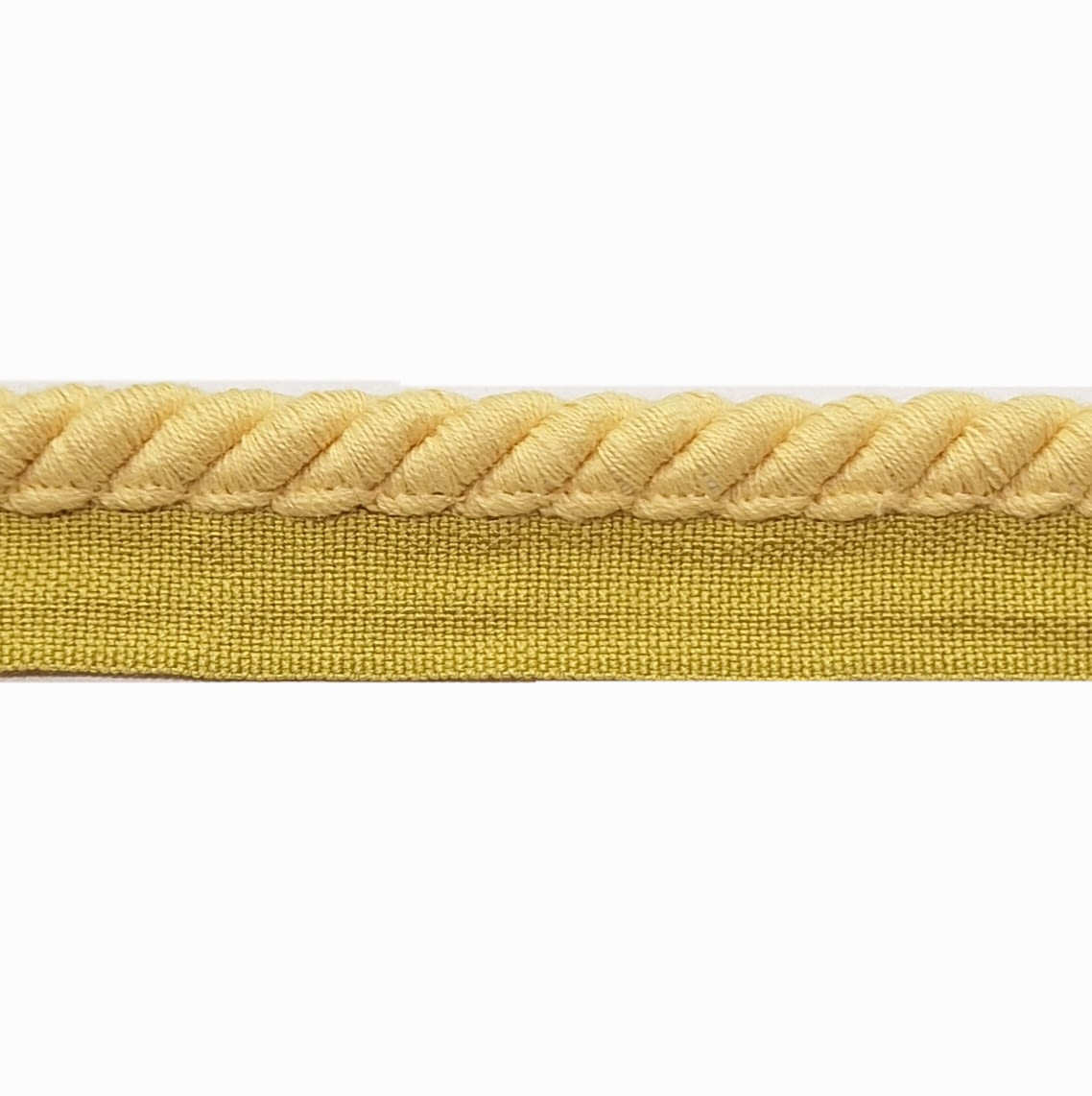 Cordón con pestaña de algodón amarillo | Almacenes Linda