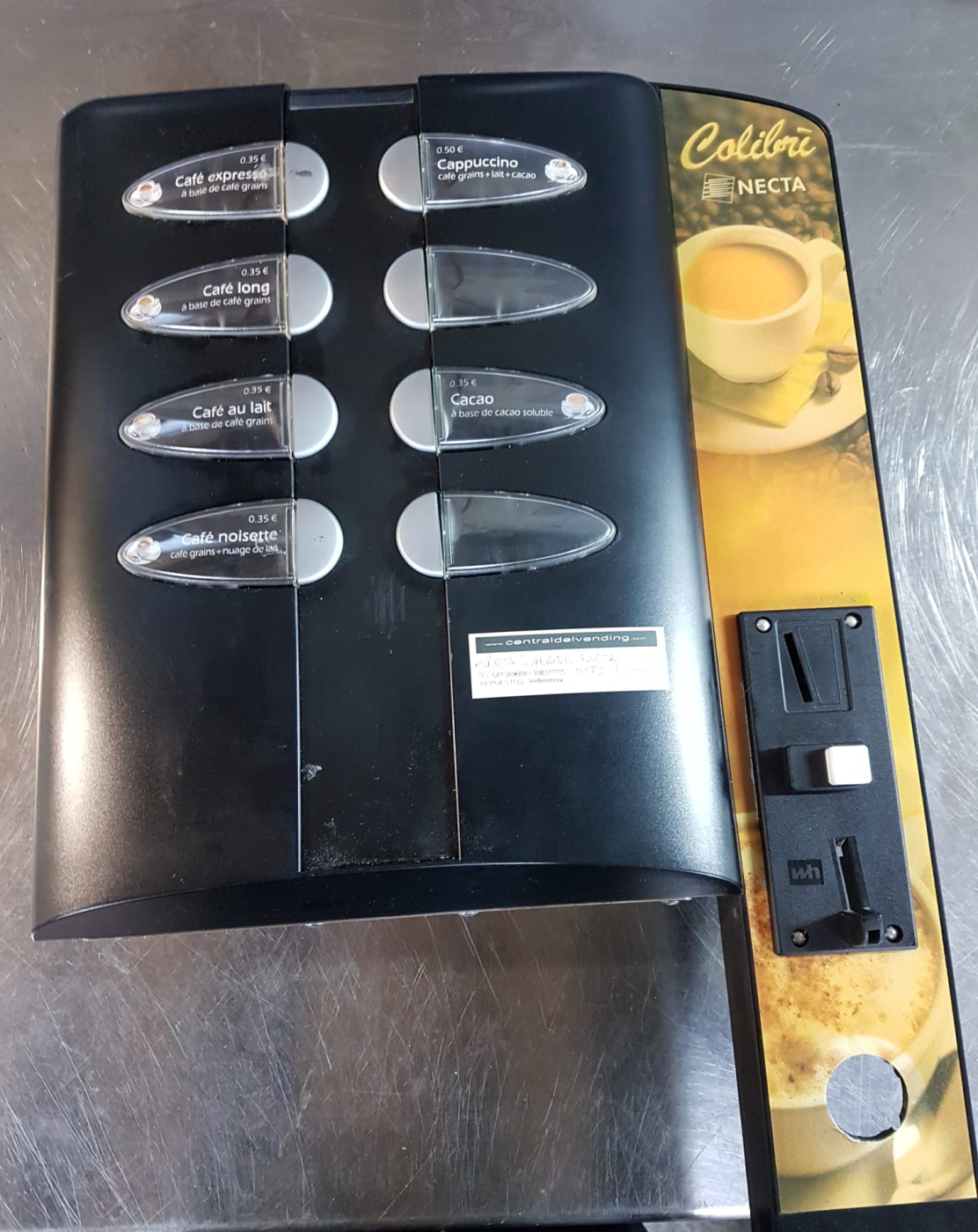 PUERTA SUPERIOR NECTA COLIBRI NEGRO | Central del Vending