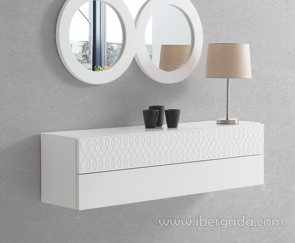 Consola Colgada Infinity Blanca (115x27x31)