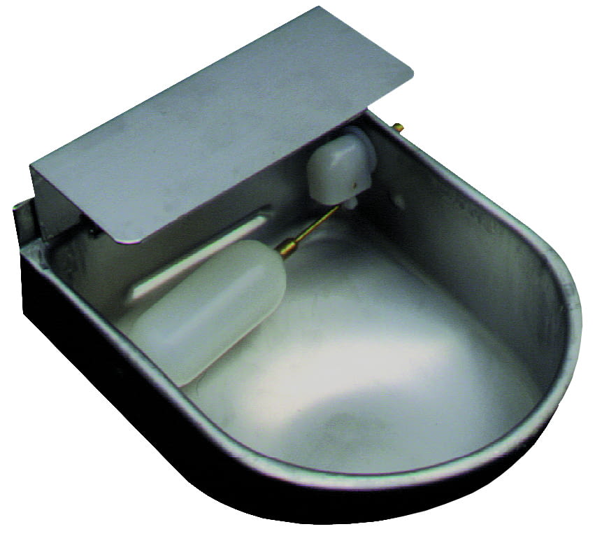 Stainless steel cattle drinker with buoy 3/8" for small animals | Inserbo