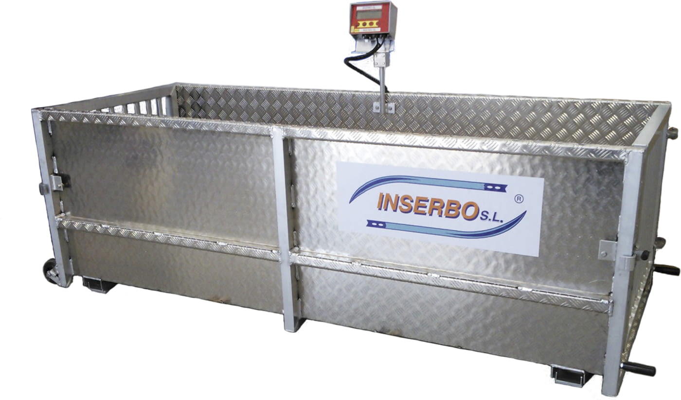 Digital mobile scale for weighing piglets in groups, 1.000 kg | Inserbo