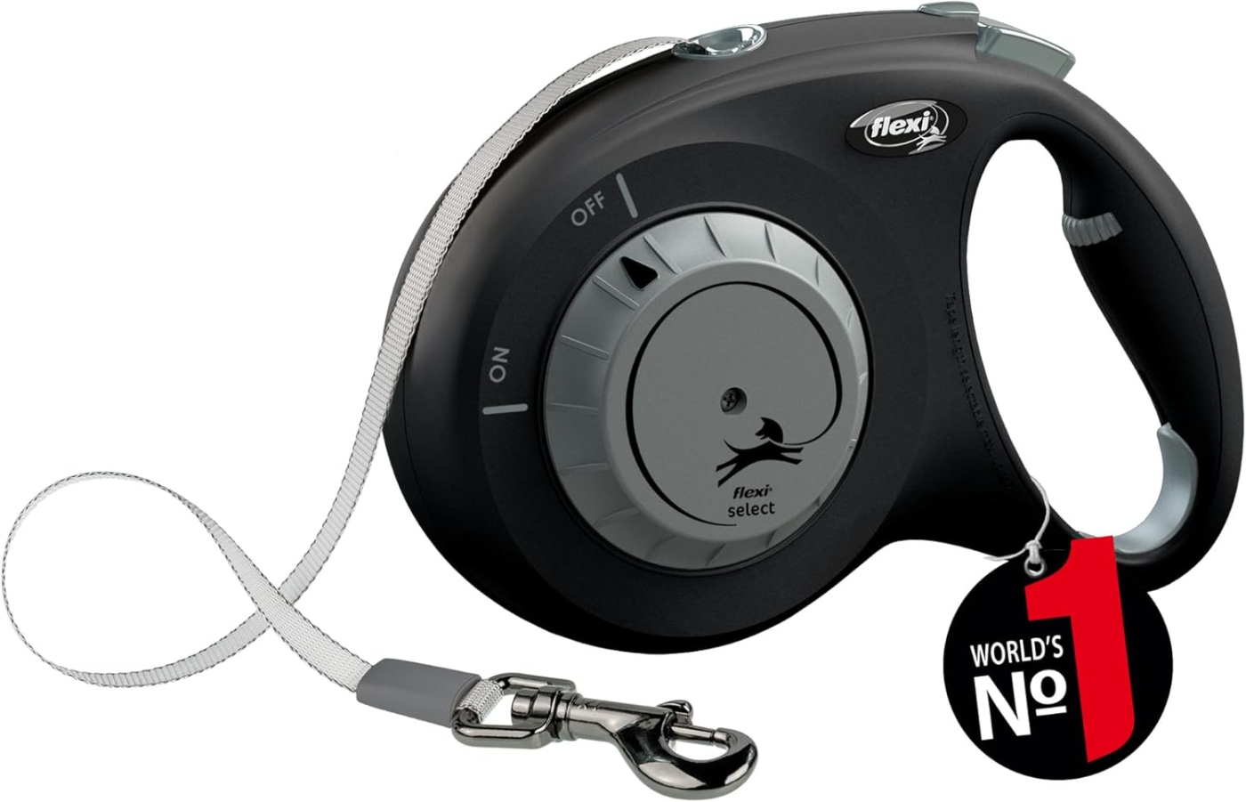 FLEXI SELECT CINTA NEGRO 7m | SERRANO - TODO PARA LAS MASCOTAS