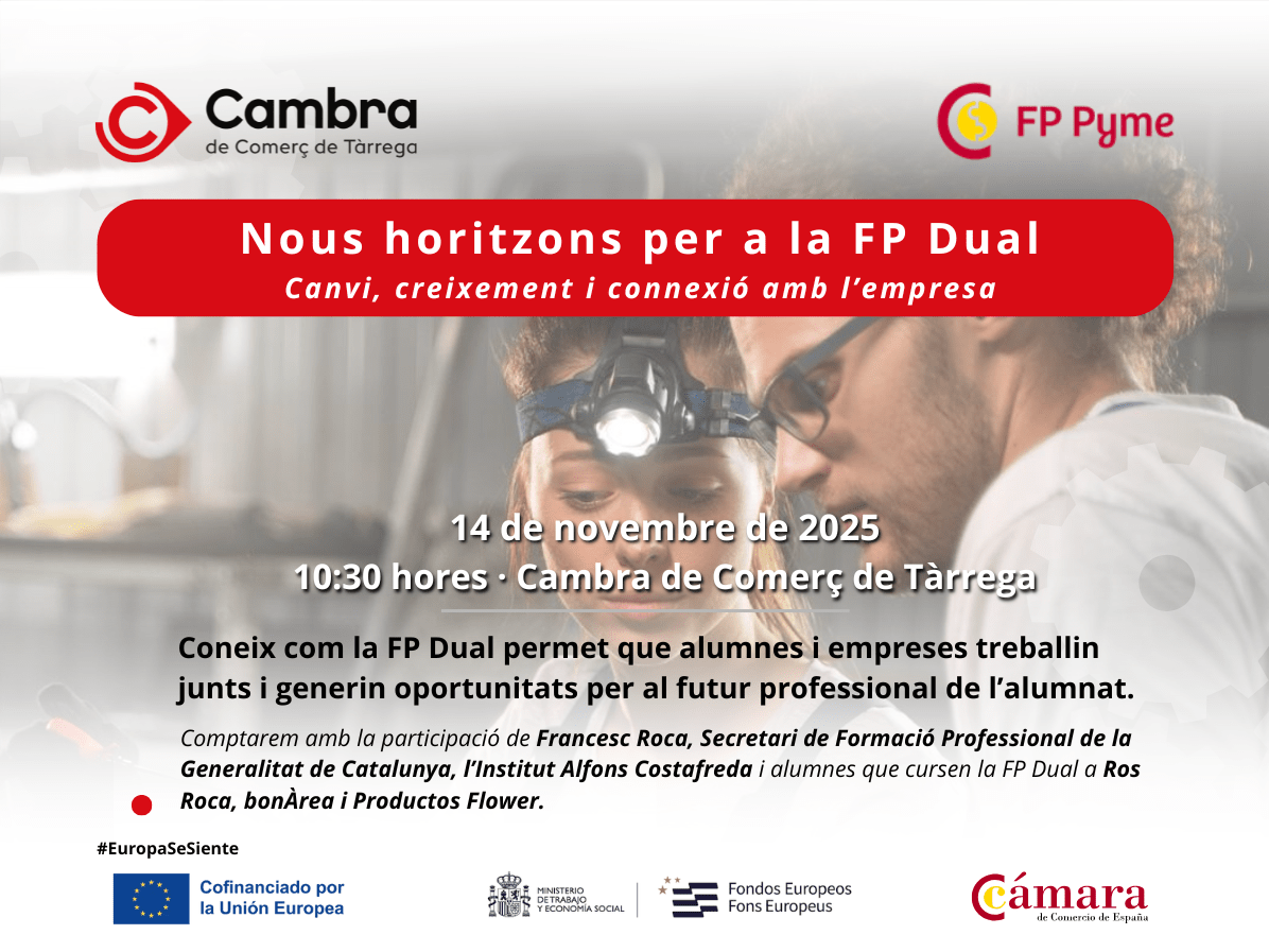 Nuevos horizontes para la FP Dual | Cámara de Comercio de Tàrrega